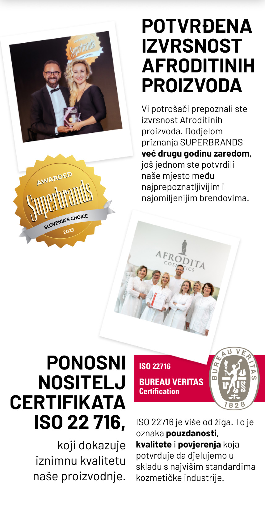 Afroditini nagrađeni proizvodi